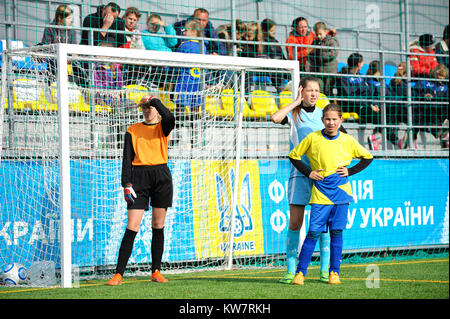 Girl goalkeeper doing her work. Football Girls Ukraine Cup «EmPower ...
