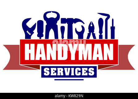 Handyman services vector design for your logo or emblem with bend ...