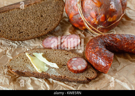 Kindziuk - traditional lithuanian sausage Stock Photo - Alamy