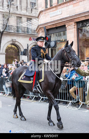 Deputy Lieutenant of Greater London Roger Bramble DL riding at the head ...