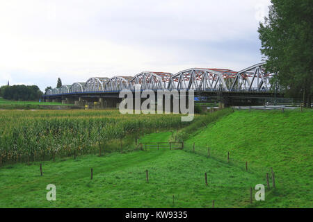 The Grave Bridge, North Brabant, Netherlands. The bridge was captured ...