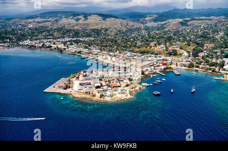 Aerial view, Honiara, Honiara, Honiara City Province, Solomon Islands ...