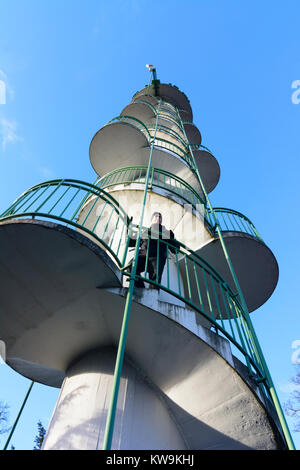 Wien, Vienna: observation tower Jubiläumswarte, view to Wienerwald and ...