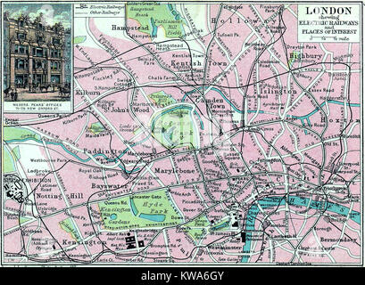 Map of St Marylebone, London Stock Photo - Alamy