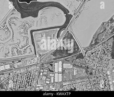 Declassified reconnaissance satellite view, taken by the Central ...