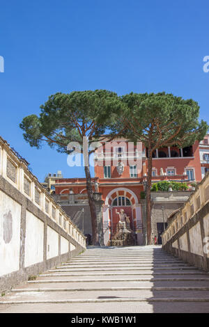 Rome, Italy. View of the staircase of the Palazzo Senatorio, a ...