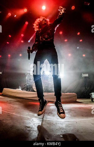The Danish electro pop band Dúné performs a live concert at ...