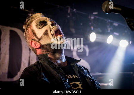 The Danish psychobilly, surf punk band Hola Ghost performs a live ...