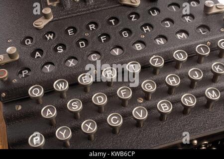 Enigma, the German cipher machine created for sending messages during ...
