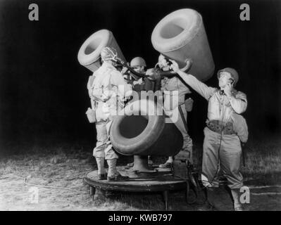 Allied anti-aircraft listening device which amplified the sound of ...