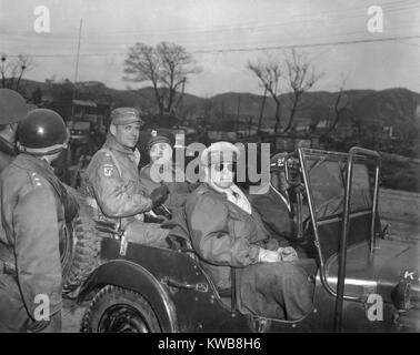 Lt. Gen. Matthew Ridgeway; Maj. Gen. Doyle Hickey; and Gen. Douglas ...