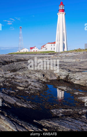 Pointe-au-Pere Lighthouse in Gaspesie-Canada Stock Photo - Alamy