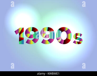 The word 1990s concept written in colorful abstract typography Stock ...