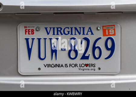 Virginia License Plate, USA Stock Photo - Alamy