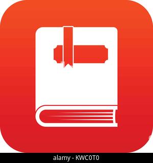 Thick book with bookmark icon digital green Stock Vector Image & Art ...
