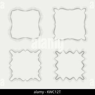 Frame with delicate gradient and transparent shadows in paperwork style ...