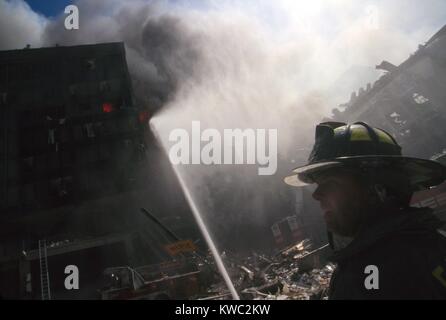 Destroyed Building 7 and Pedestrian Bridge in the World Trade Center ...