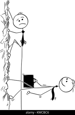 Easy or Hard Way, Vector Cartoon Stick Figure Illustration Stock Vector ...