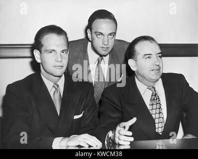 David Schine (left), Roy Cohn, and Senator Joseph McCarthy (right) in ...