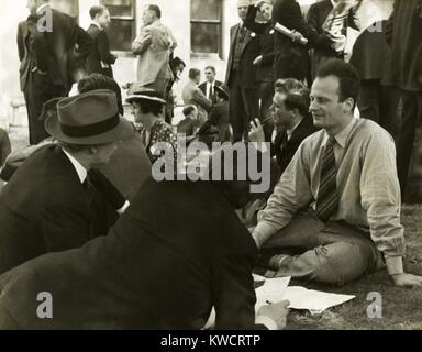 Hans Bethe, being interviewed by journalists in the late 1930s. Bethe ...