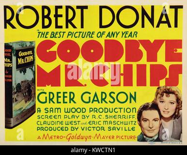 GOODBYE, MR. CHIPS, from left: Terry Kilburn, Robert Donat, 1939 Stock ...