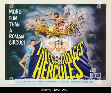 THE THREE STOOGES MEET HERCULES, Joe DeRita, Samson Burke, 1962 Stock ...