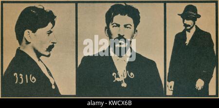 Joseph Stalin in Czarist police photographs, 1908. Stalin was involved ...