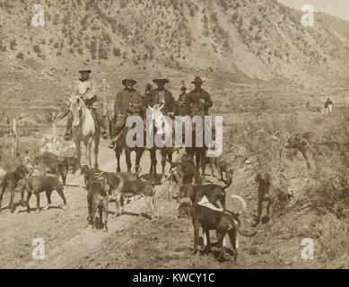 President Theodore Roosevelt and his hunting companions near Frederick ...