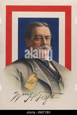 Campaign poster with portrait of Republican nominee, William Howard ...