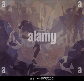 THE NEGRO IN AN AFRICAN SETTING, by Aaron Douglas, 1934, African Stock ...