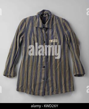 Striped Nazi Concentration camp coat, worn by Holocaust survivor ...