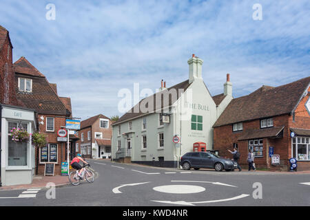 16th century The Bull Ditchling Pub, High Street, Ditchling, East Sussex, England, United ...