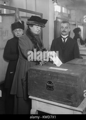 American woman votes, ca. 1920. The 1920 election was the first time ...