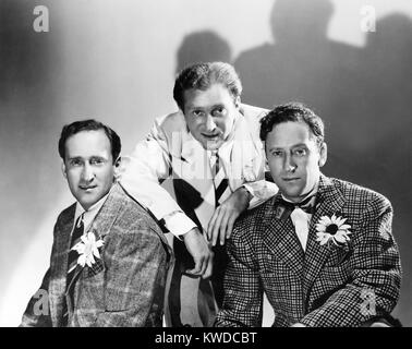 The Ritz Brothers, from left: Al Ritz, Harry Ritz, Jimmy Ritz, 1930s ...