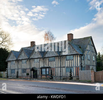 A timber-framed Tudor house in a rural Cambridgeshire village Stock ...