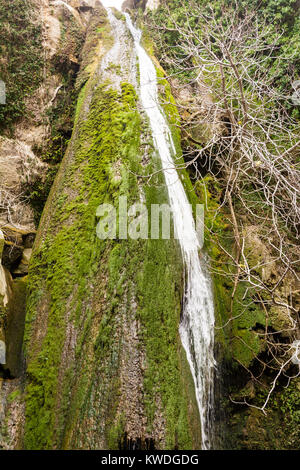 Waterfall in the gorge of Richtis at winter - Crete, Greece Stock Photo ...