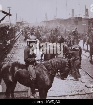 Theodore Roosevelt's 'Rough Riders', 1898 Stock Photo: 36996150 - Alamy