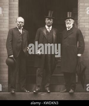 President Theodore Roosevelt, John Heyl Vincent, and Jacob Riis at ...