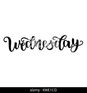 Wednesday - day of the week. Motivational quote. Coloring page for ...