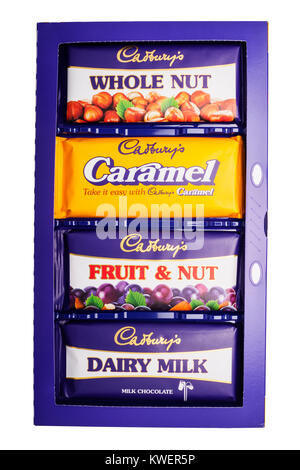 A Classic Collection Cadbury's Dairy Milk selection box on a white ...