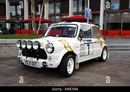Classic Mini rally car Stock Photo - Alamy