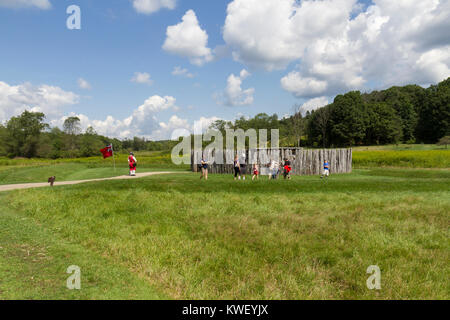Reconstruction of Washington's fort, Fort Necessity National ...
