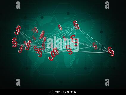 3D Section Symbol icons with world map Stock Photo - Alamy