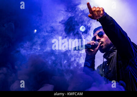The Danish rapper Sivas (Stylized S!vas) performs a live concert at the ...