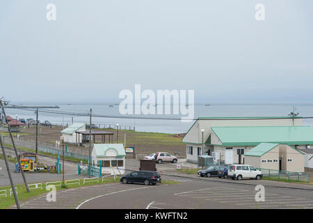 Lake Saroma, view from Ryugudai Observatory, Yubetsu Town, Hokkaido ...