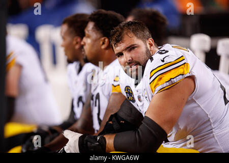 Pittsburgh Steelers offensive tackle Alejandro Villanueva (78) sits on ...