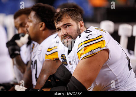 Pittsburgh Steelers offensive tackle Alejandro Villanueva (78) sits on ...