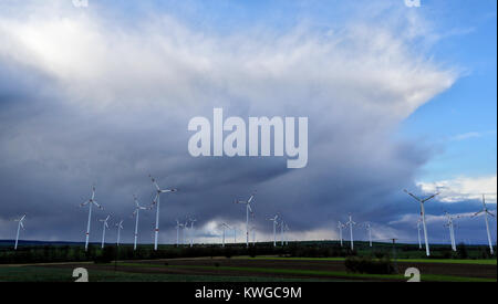 Bischofrode, Germany. 03rd Jan, 2018. A storm front moves across Saxony ...