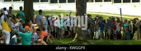 Patrick Rodgers hits on the second tee of the South Course at Torrey ...