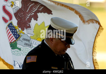 Colona, Iowa, USA. 10th Sep, 2017. WWII veteran Bill Hetzel, a member ...